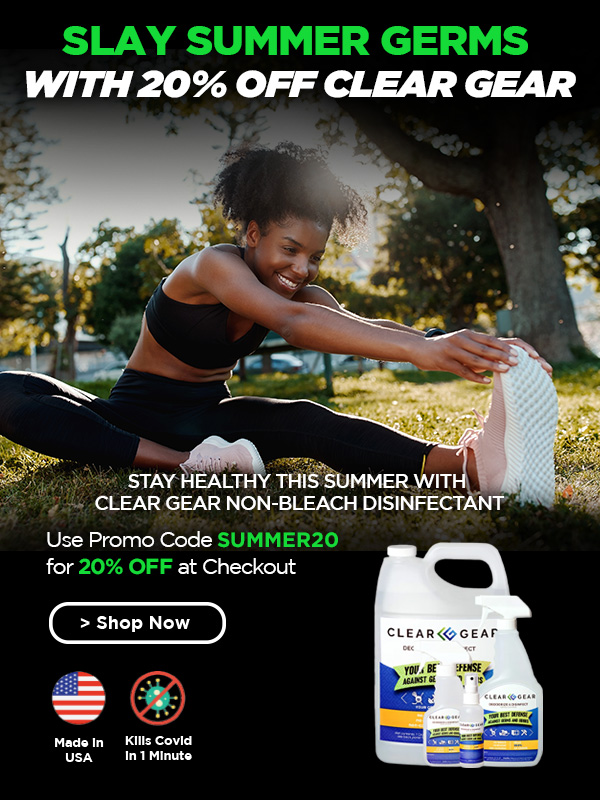 Clear Gear | Anti-Bacterial Disinfectant & Deodorizer for PPE & Sports Gear